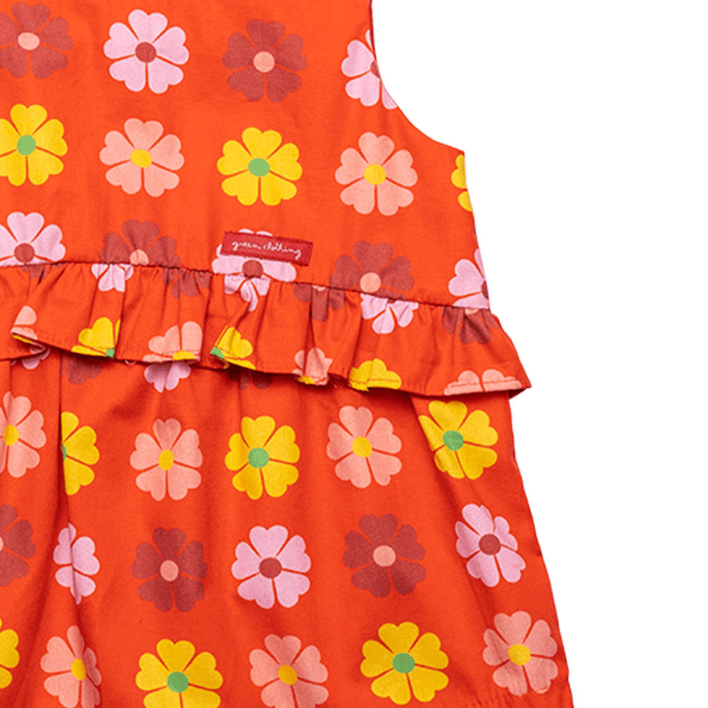 Macacão Bebê Menina Sunny Flowers Vermelho Loja Green