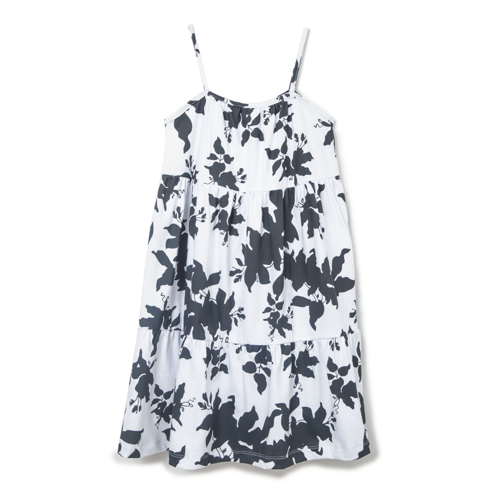 Vestido Infantil Stamp Flower Chumbo - Green