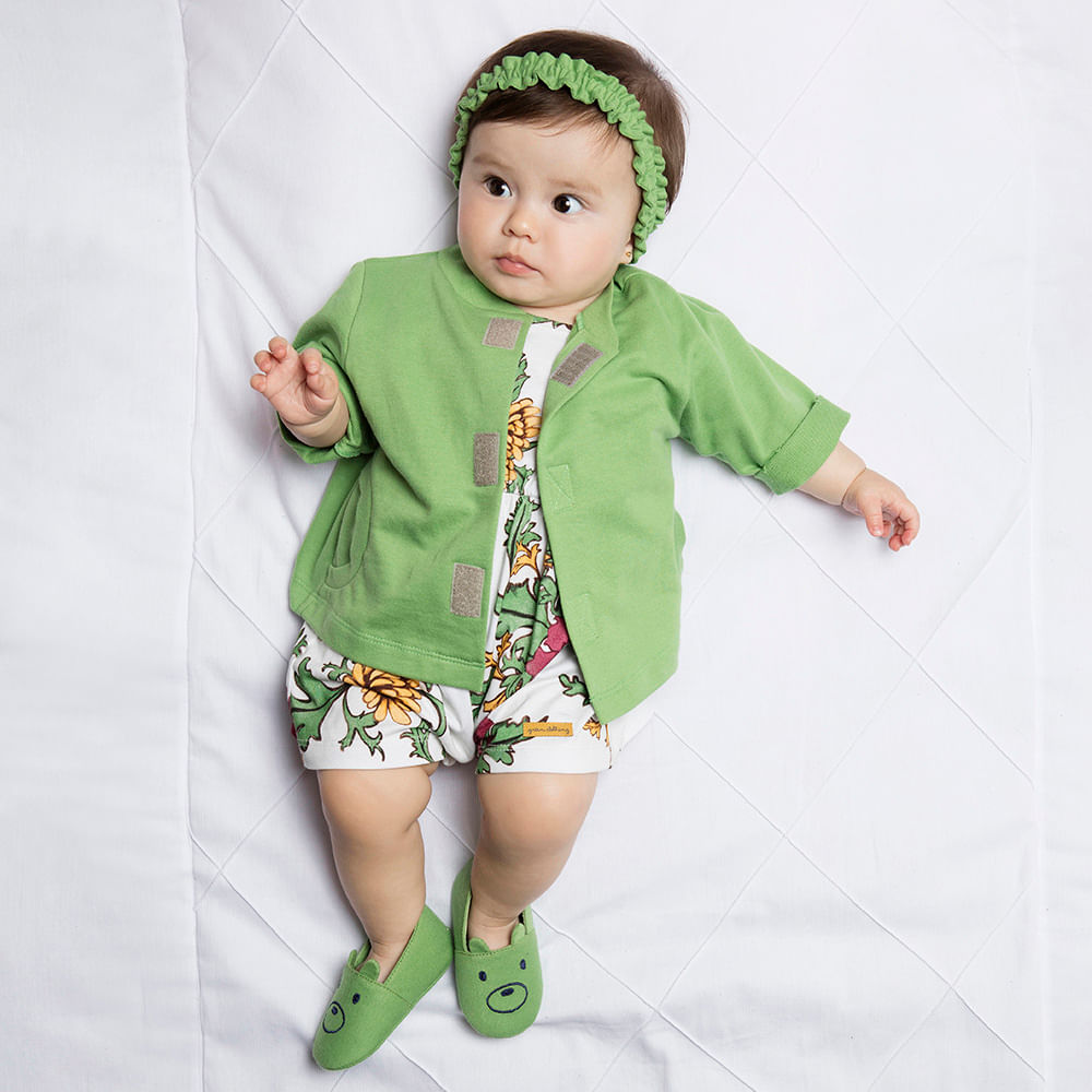 Casaco Bebê Unissex Moletinho Verde - Green